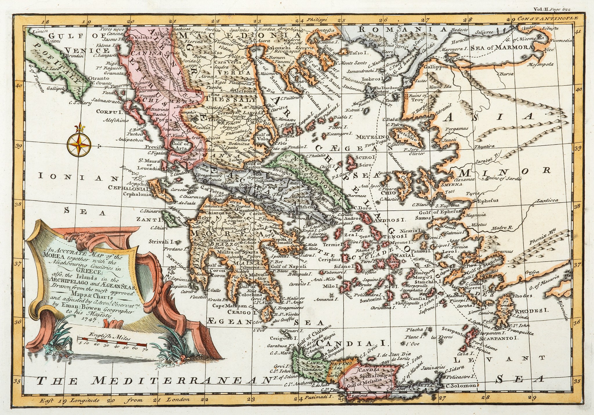 An Accurate Map Of The Morea Together With The Neighbouring Countries ...