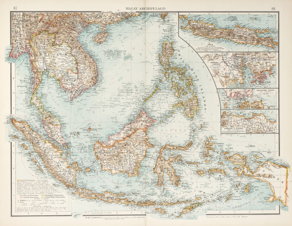 Malay Archipelago - Antique Print Map Room