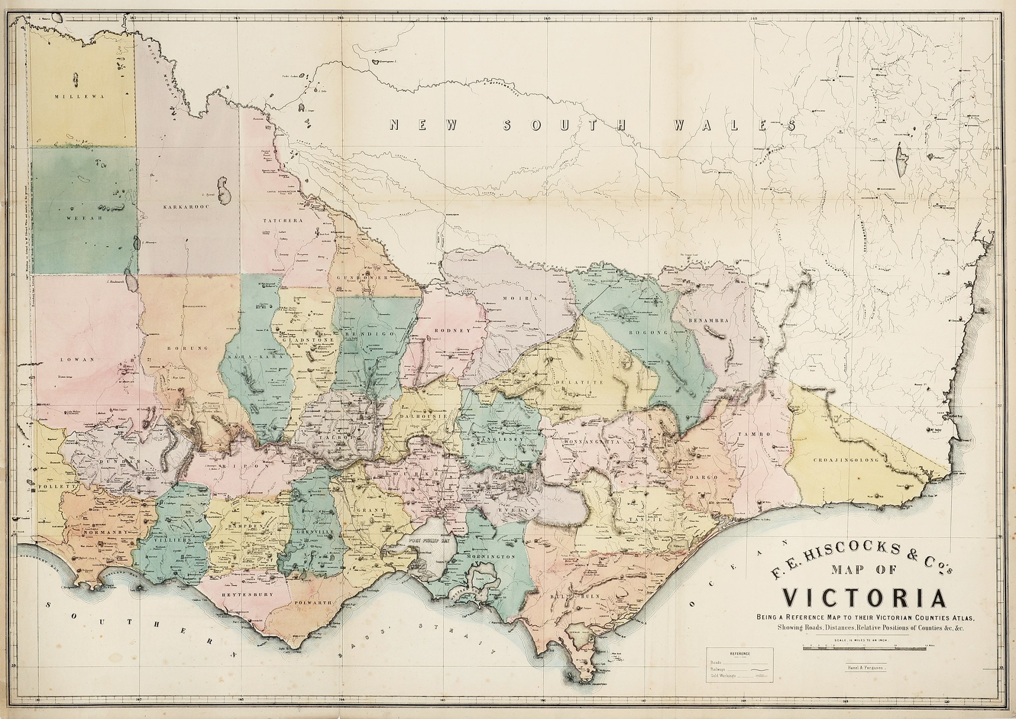 F.E. Hiscocks & Co's Map of Victoria Being a Reference Map to their ...
