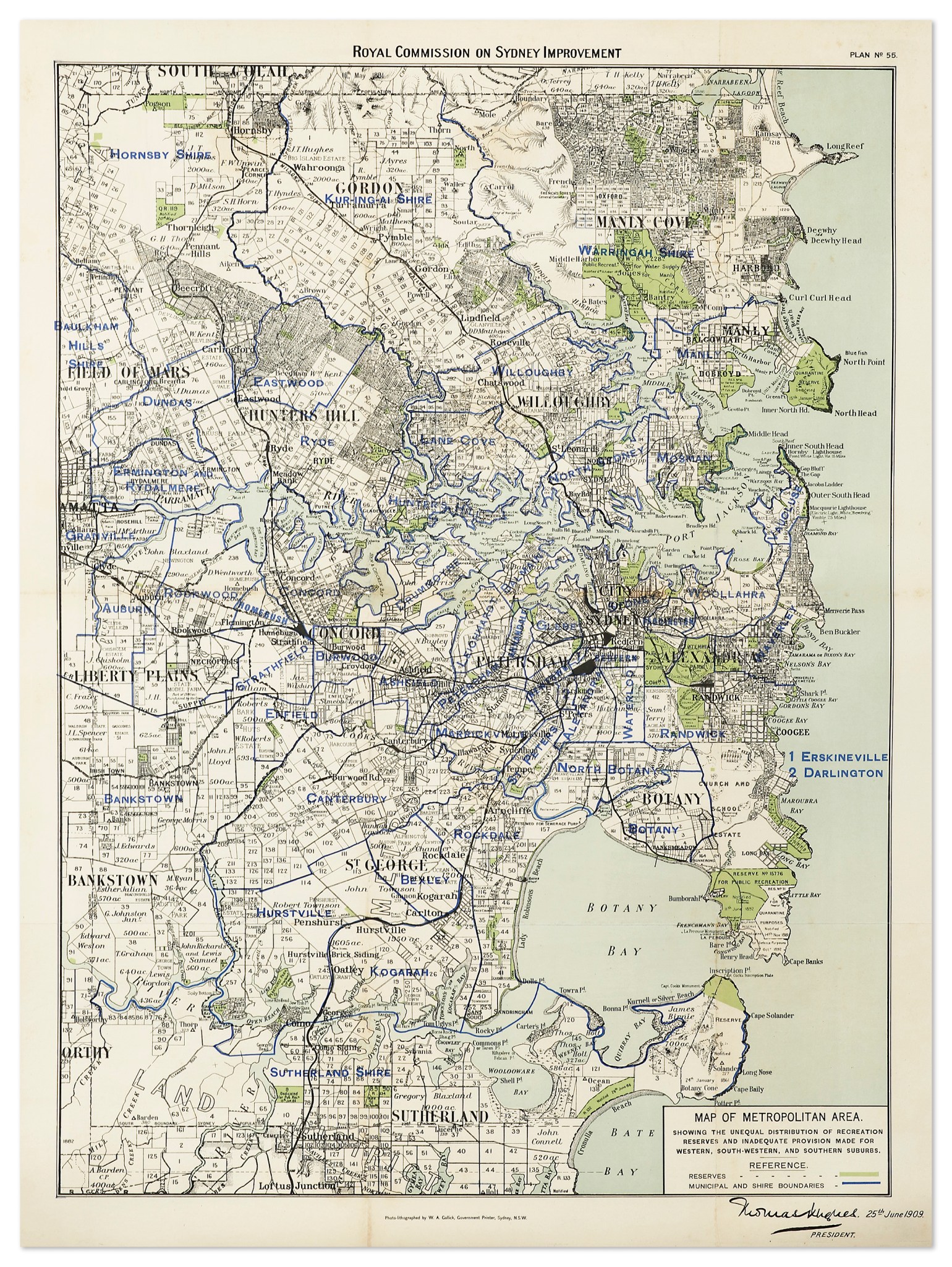 Map of Metropolitan Area. Showing the unequal distribution of ...