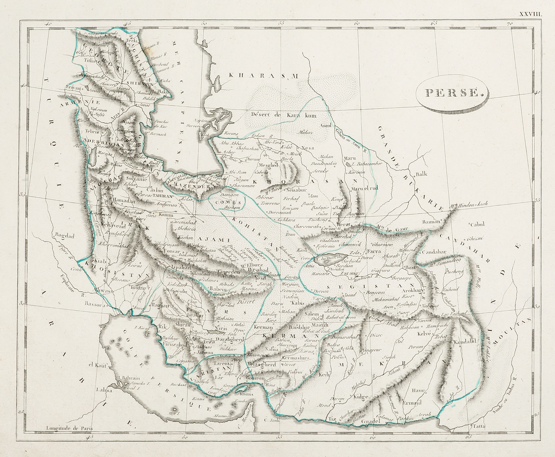 Perse. - Antique Print Map Room