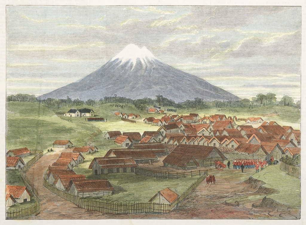 Parihaka: The Troops Occupying the Settlement. - Antique Print Map Room