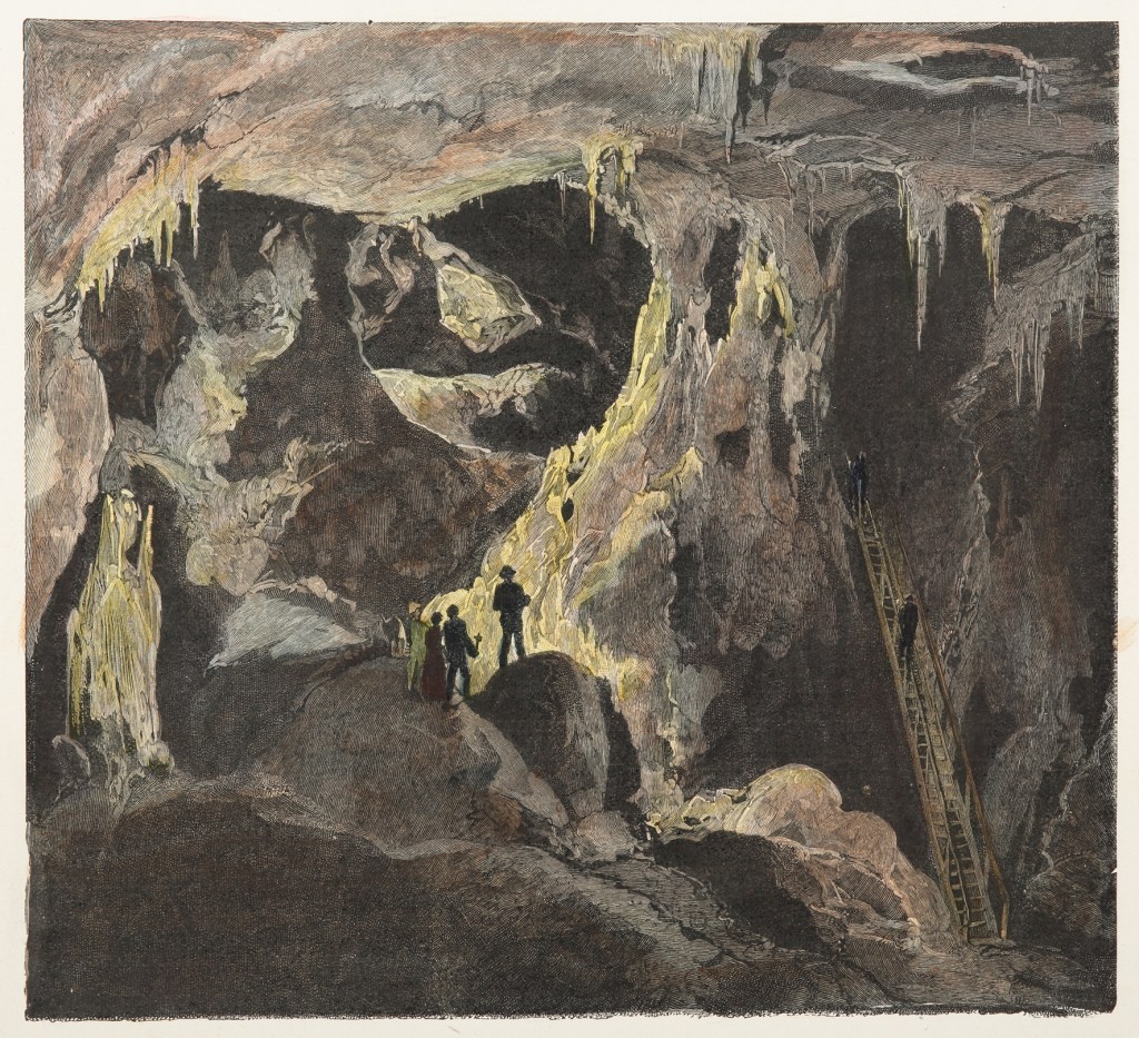 The Arch Cave, Looking North. | Antique Print Map Room