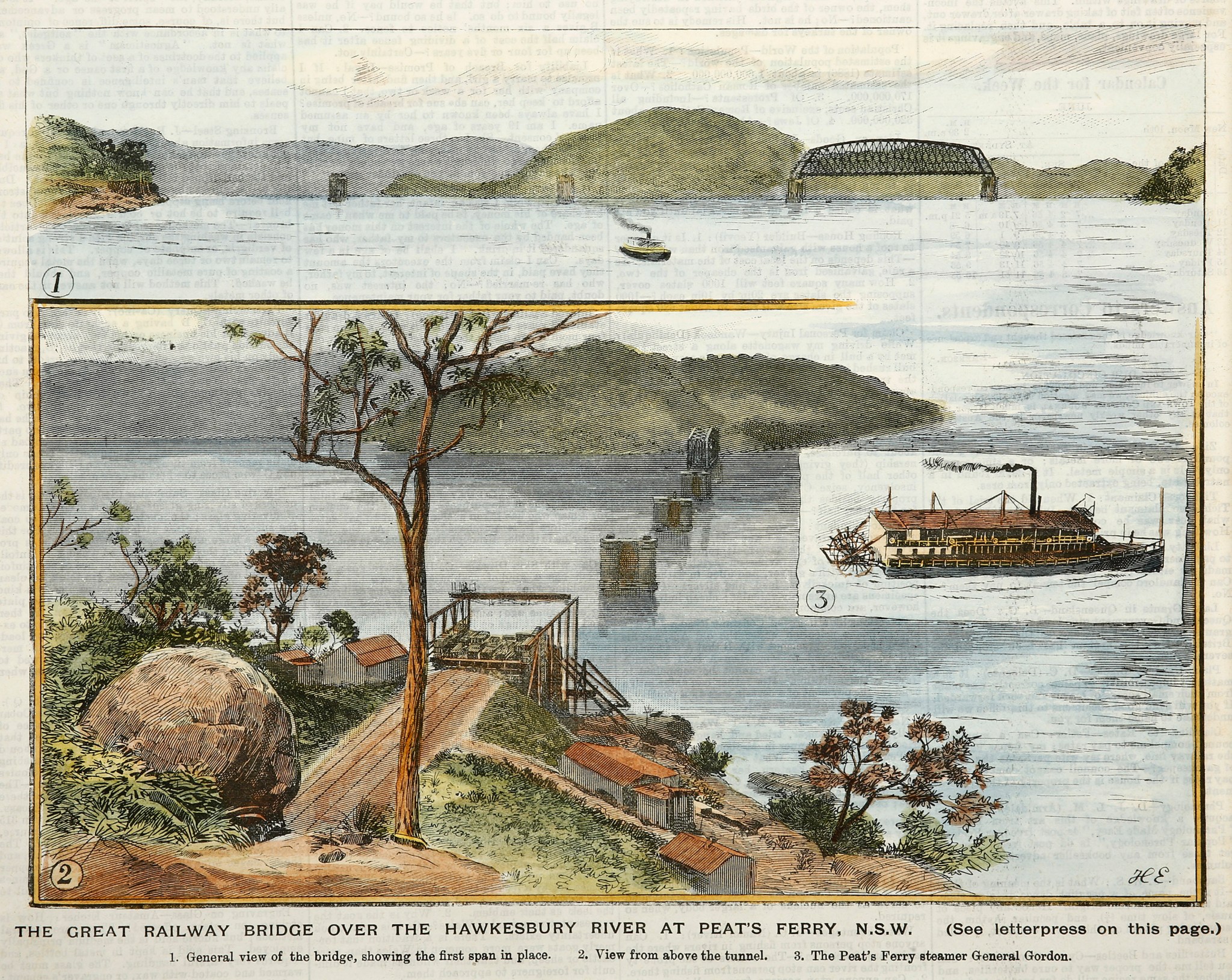 The Great Railway Bridge Over the Hawkesbury River at Peat's Ferry, N.S ...