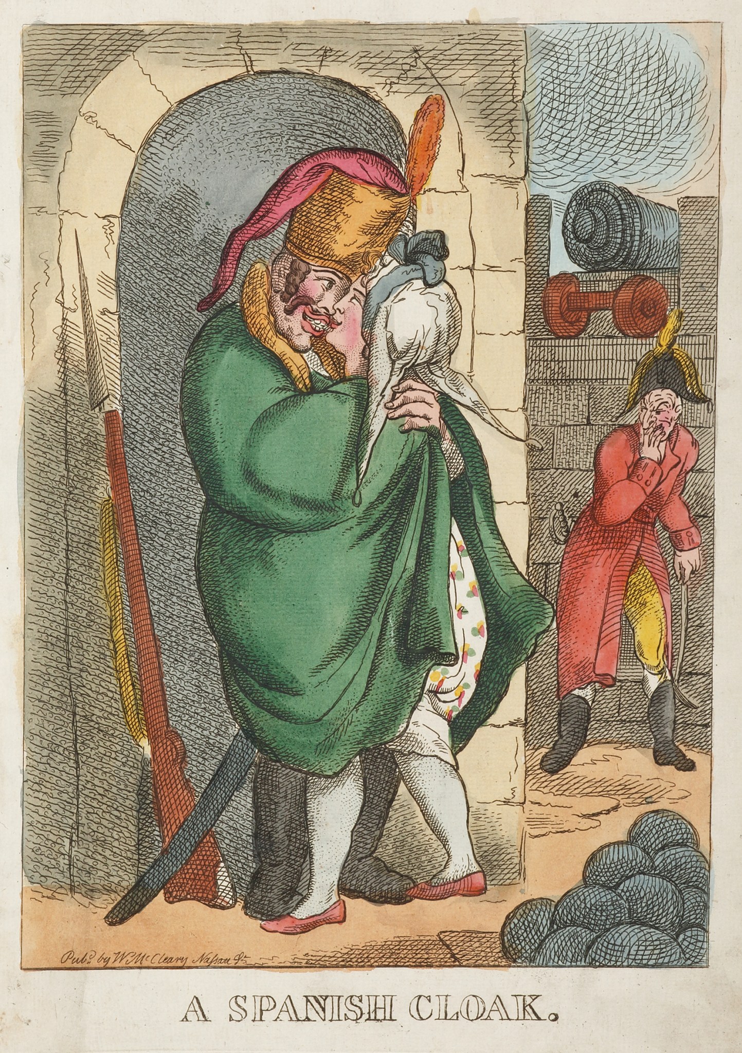 A Spanish Cloak. - Antique Print Map Room