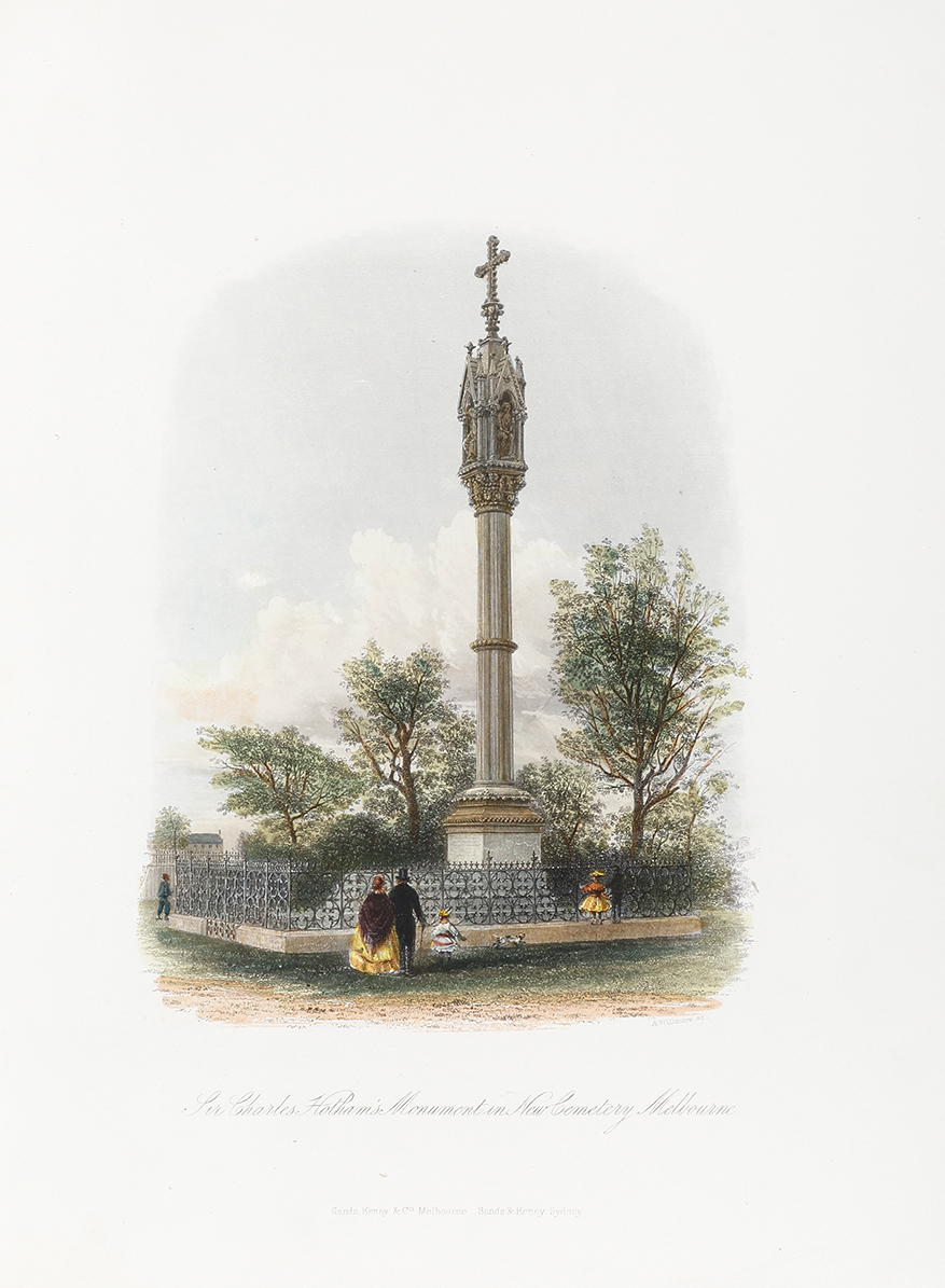 Sir Charles Hotham's Monument in New Cemetery, Melbourne. - Antique ...