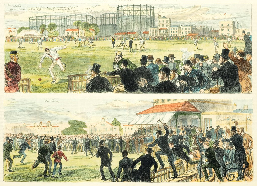 The Australian Cricketers at Kennington Oval. - Antique Print Map Room