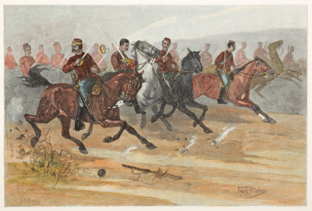 Charge of the New Zealand Cavalry at the Battle of Orakau. - Antique ...