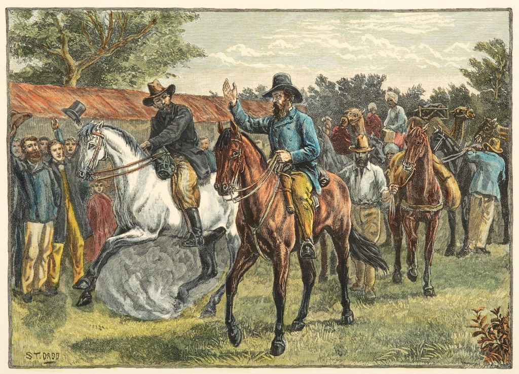 The Burke and Wills Expedition Leaving the Royal Park, Melbourne ...