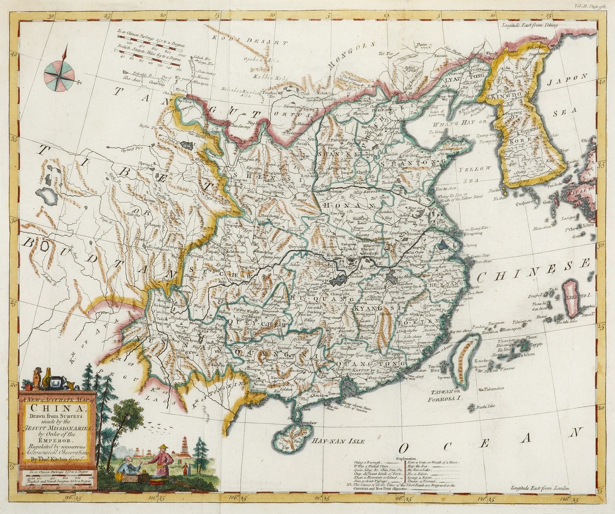 A New & Accurate Map of China. Drawn from the Surveys made by the ...