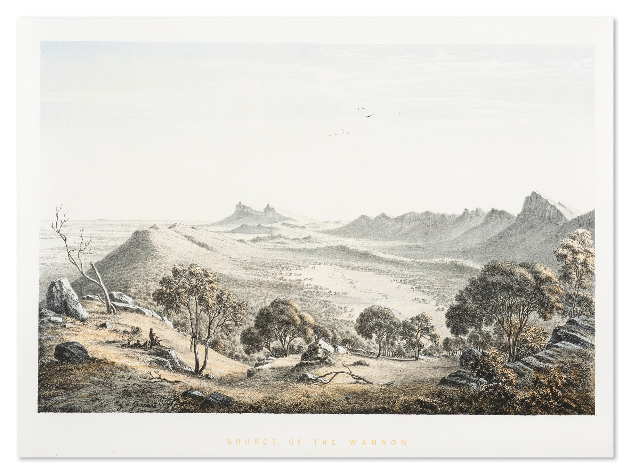 The Source of the Wannon. - Antique Print Map Room