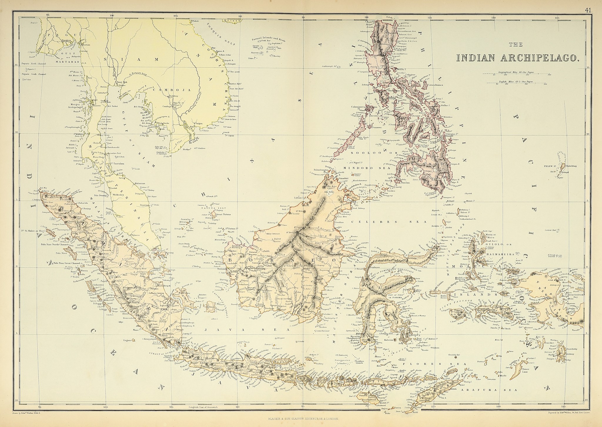 The Indian Archipelago. - Antique Print Map Room