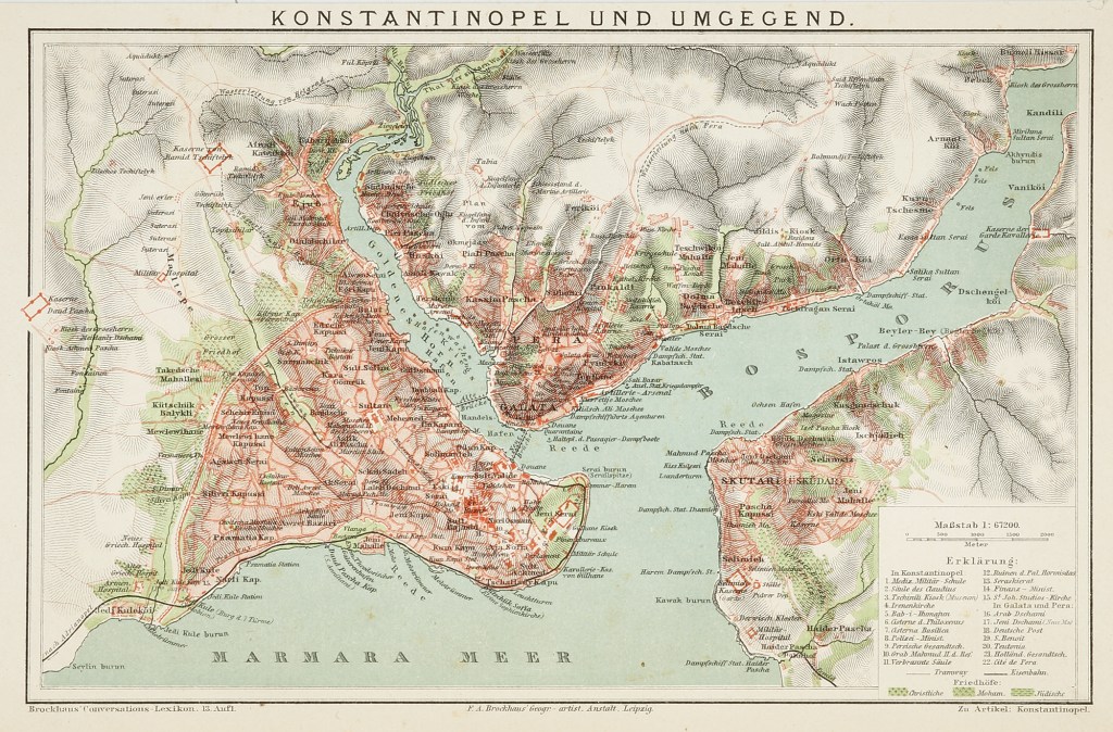 Konstantinopel. [Istanbul] | Antique Print Map Room