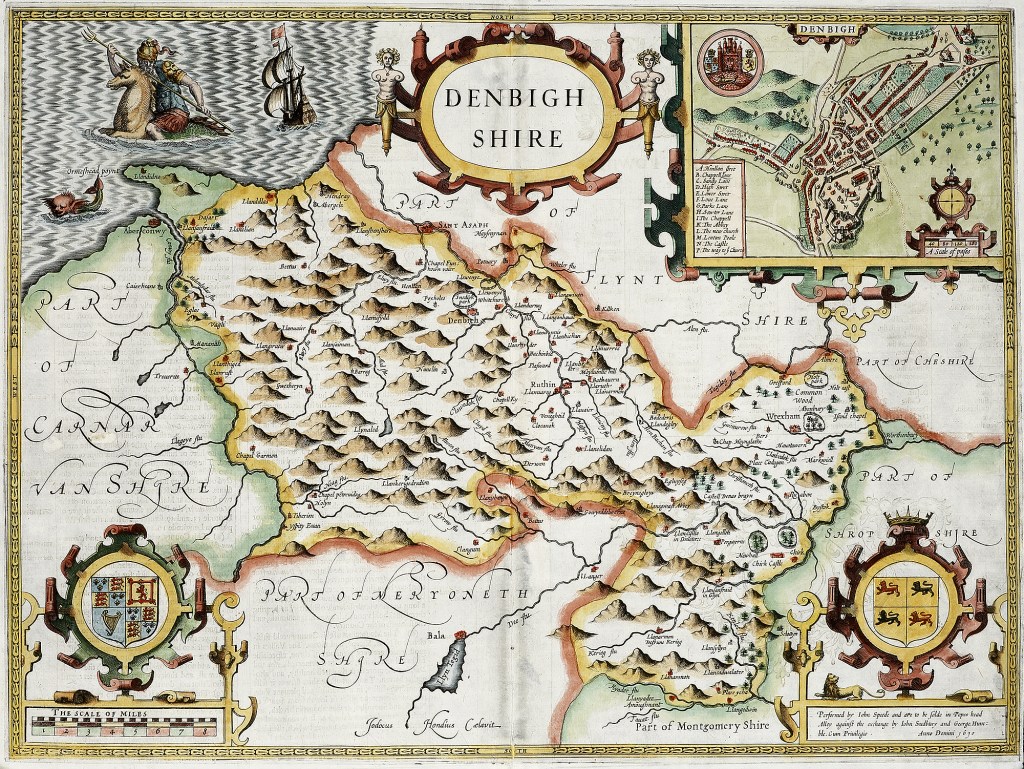 Denbigh Shire - Antique Print Map Room