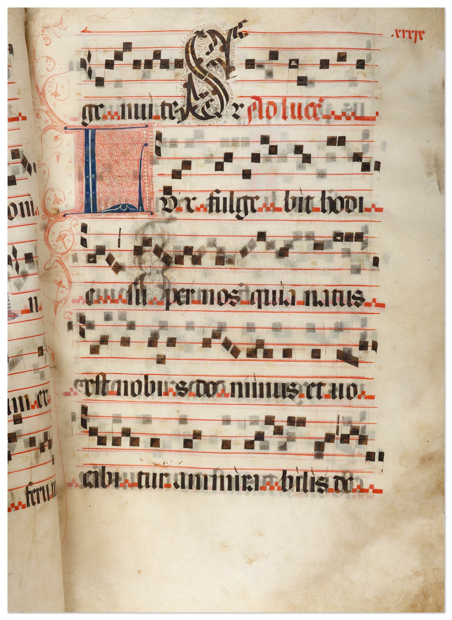 [Antiphonal - medieval book of church music] - Antique Print Map Room