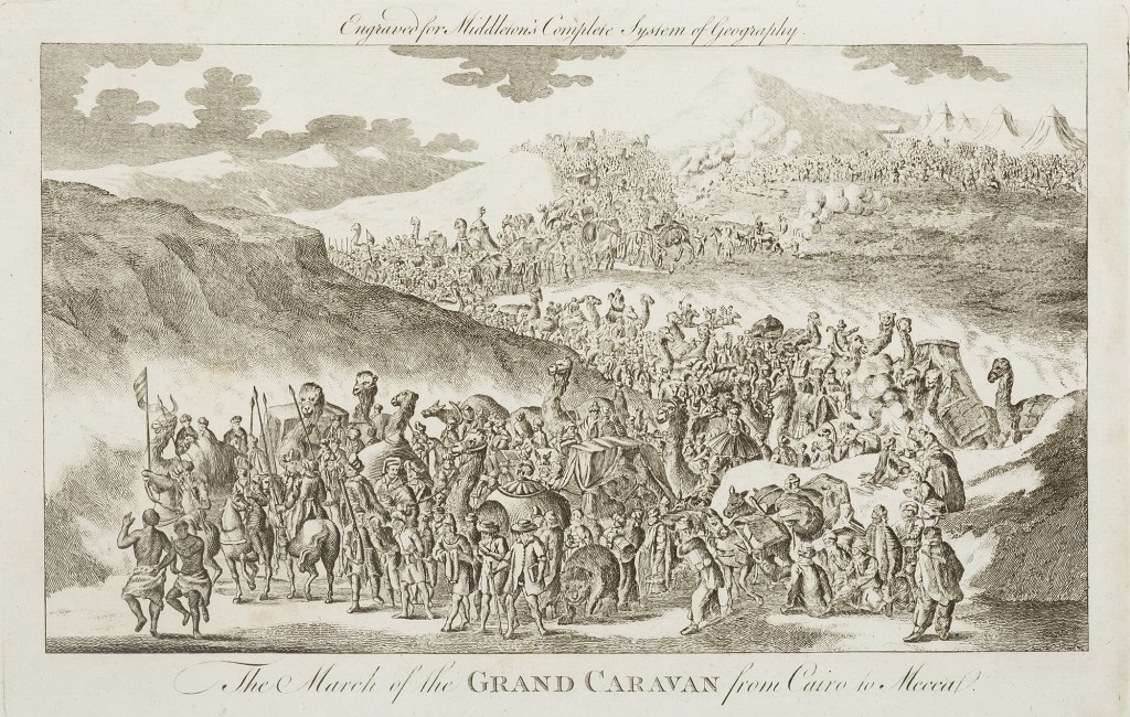 The March of the Grand Caravan from Cairo to Mecca. | Antique Print Map ...