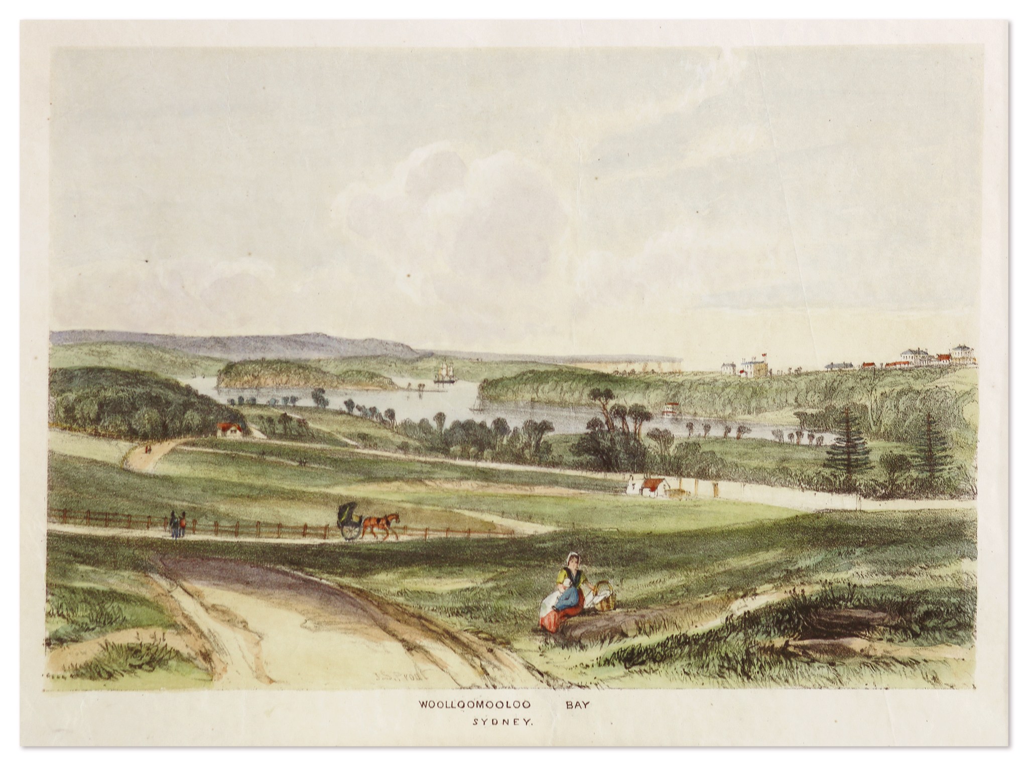 Woolloomooloo Bay Sydney - Antique Print Map Room