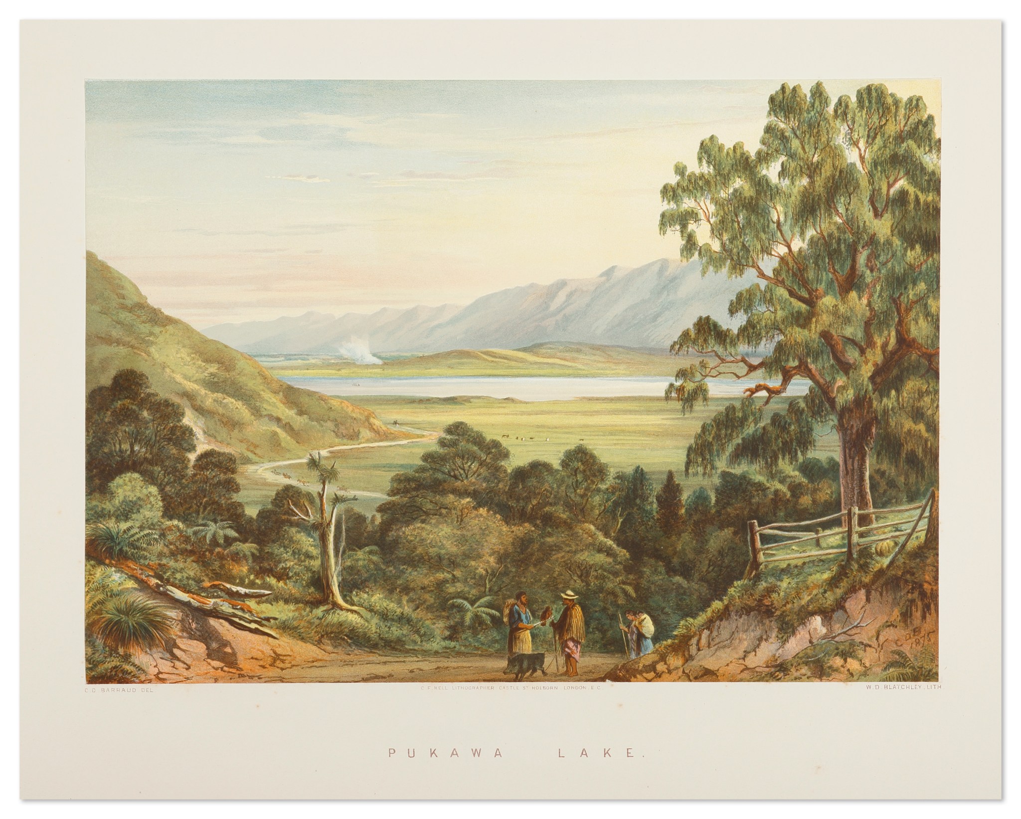 Pukawa Lake | Antique Print Map Room