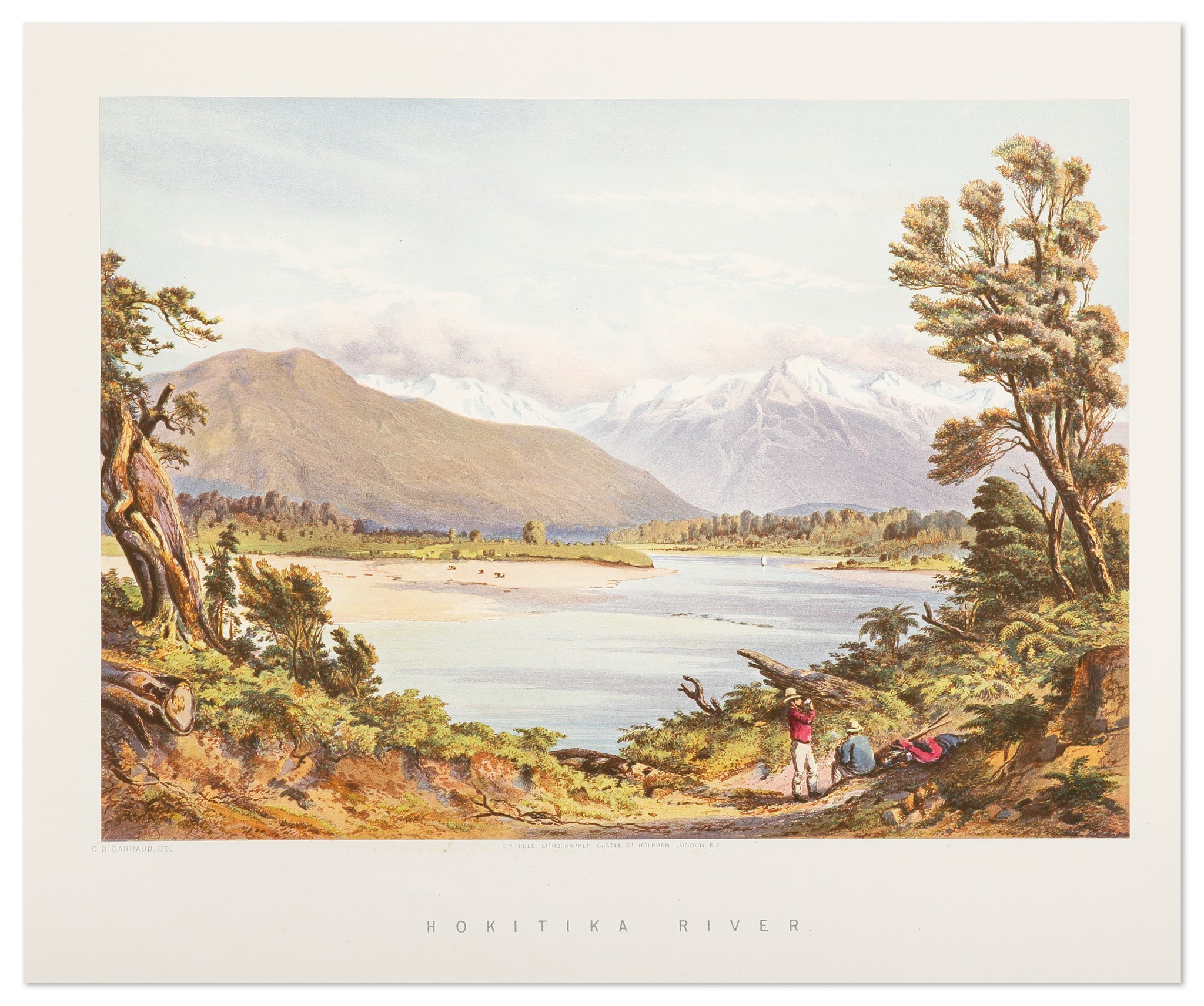 Hokitika River. - Antique Print Map Room