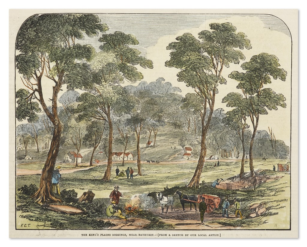 The King's Plains Diggings, near Bathurst. - Antique Print Map Room