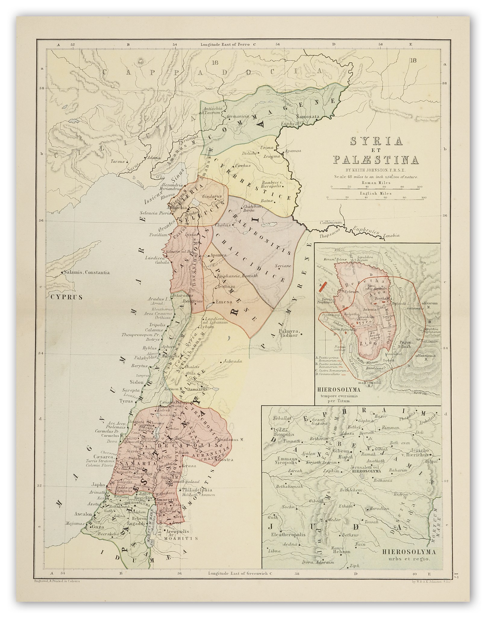 Syria et Palaestina | Antique Print Map Room