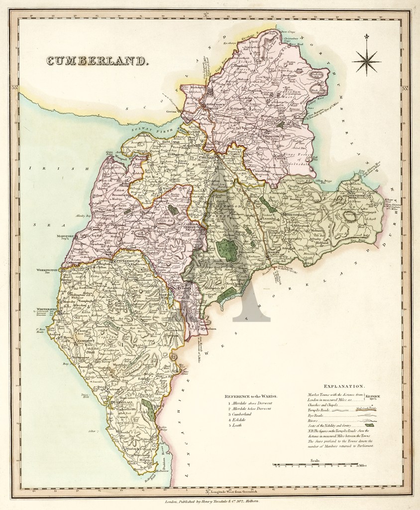 Cumberland - Antique Print Map Room