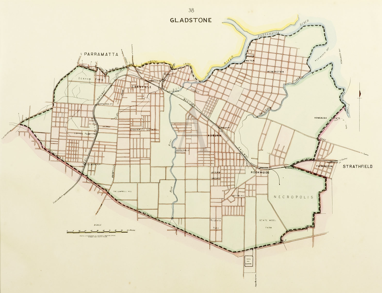 Gladstone | Antique Print Map Room