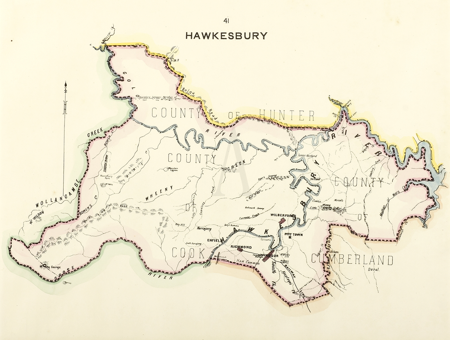 HAWKESBURY - Antique Print Map Room