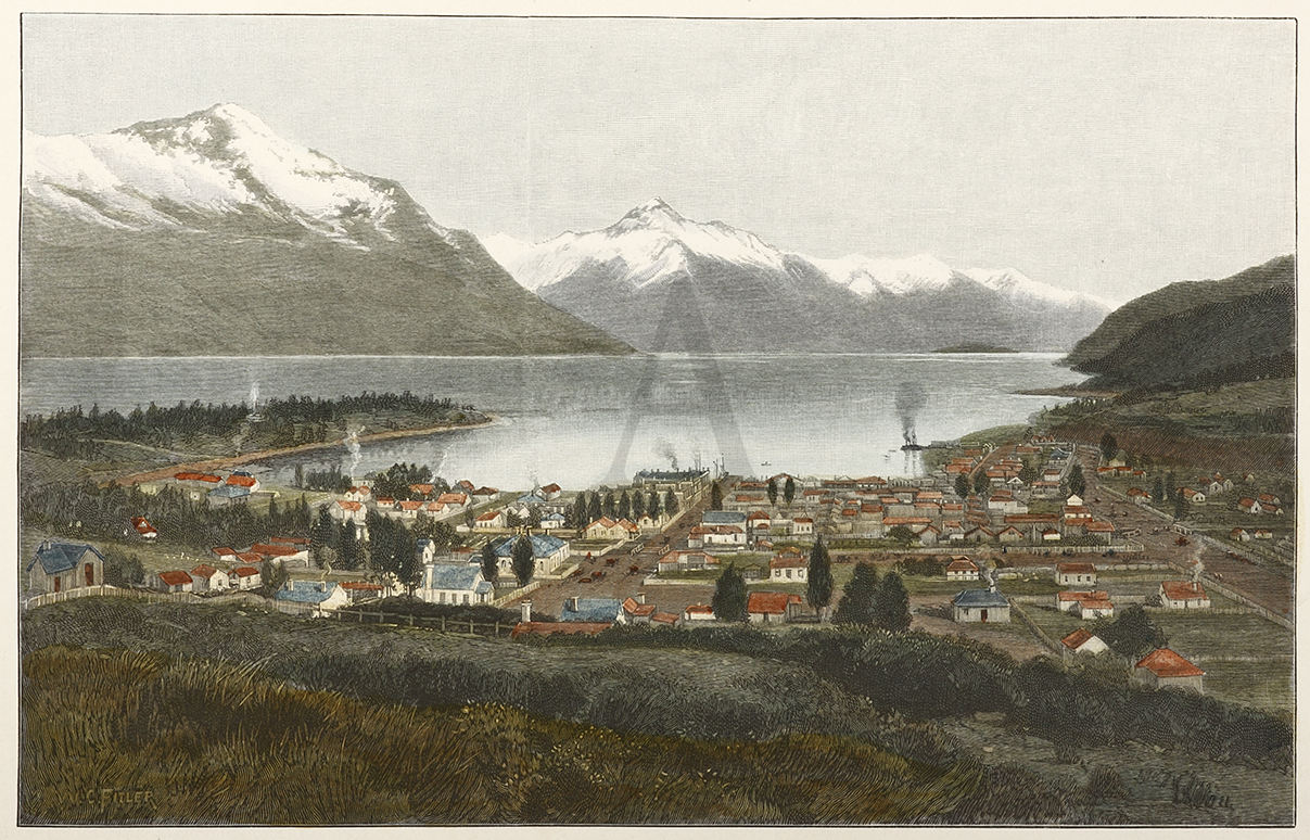 Queenstown. - Antique Print Map Room