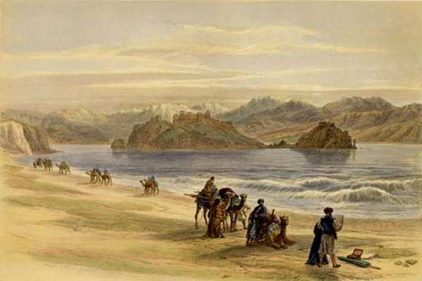 Island of Graia, Gulf of Akaba. - Antique Print Map Room