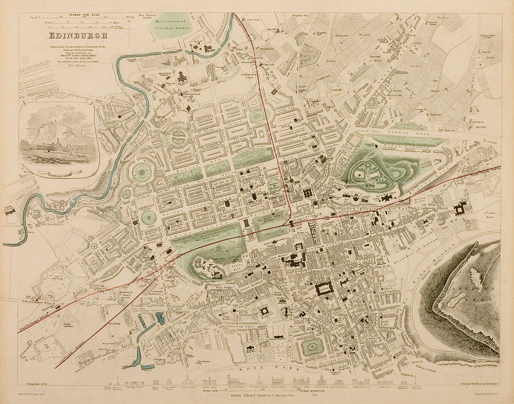 Edinburgh | Antique Print Map Room