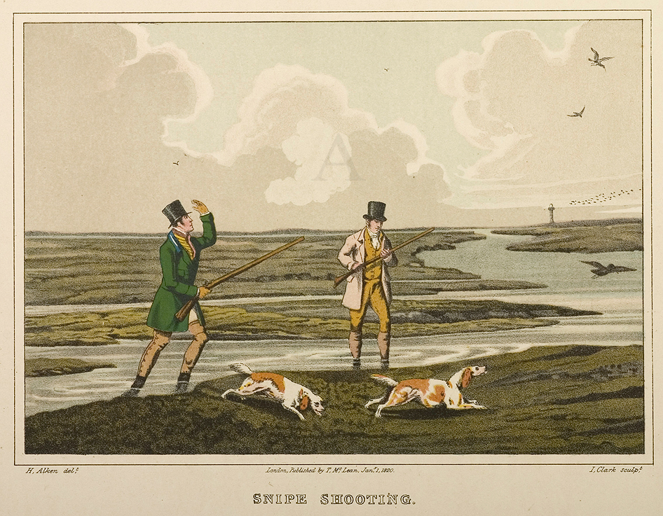 Snipe Shooting - Antique Print Map Room