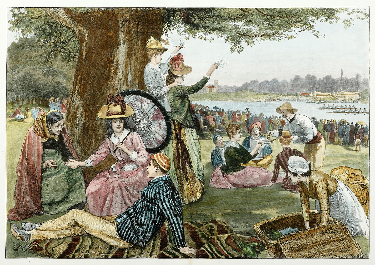 At Henley Regatta - Antique Print Map Room