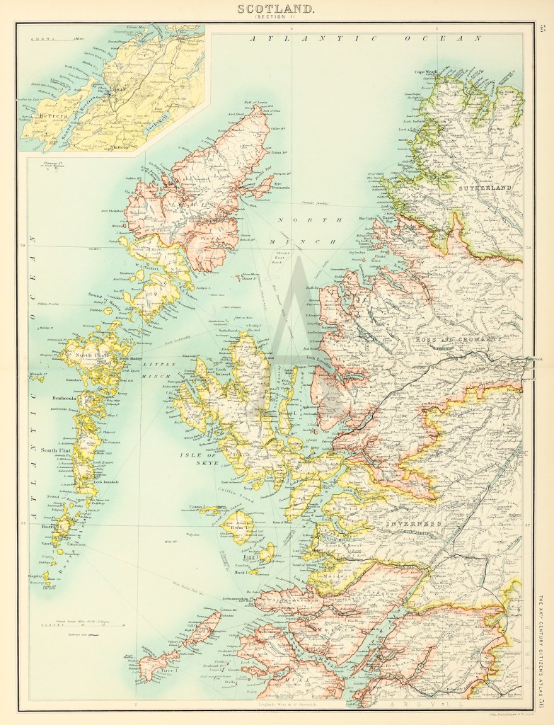 Scotland. (section I) - Antique Print Map Room