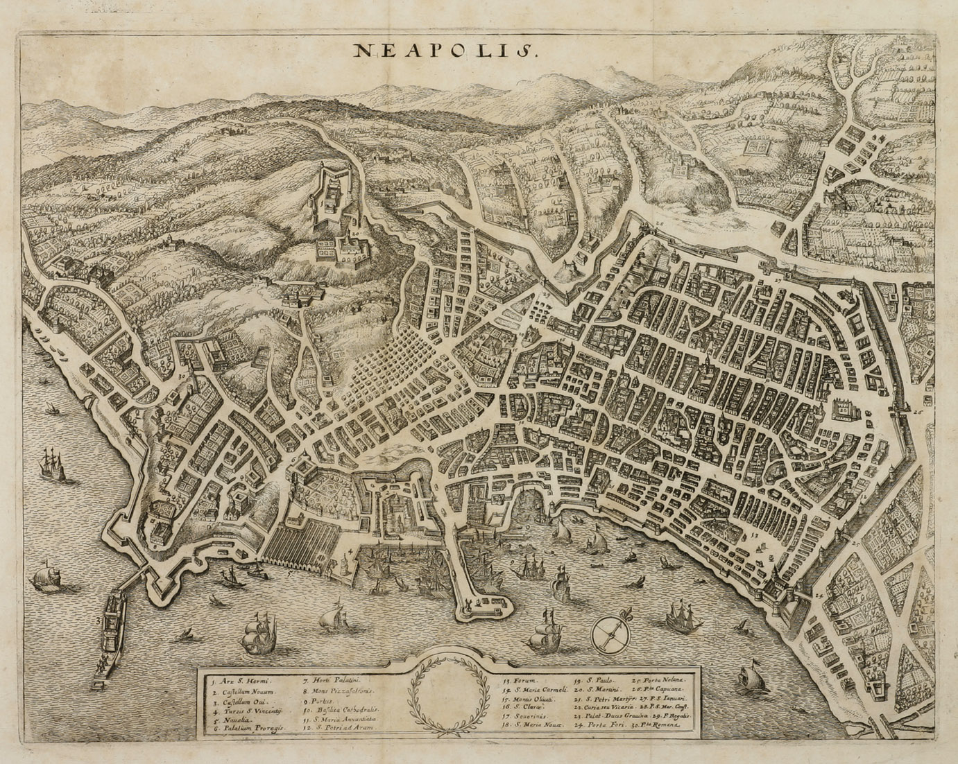 Neapolis. - Antique Print Map Room