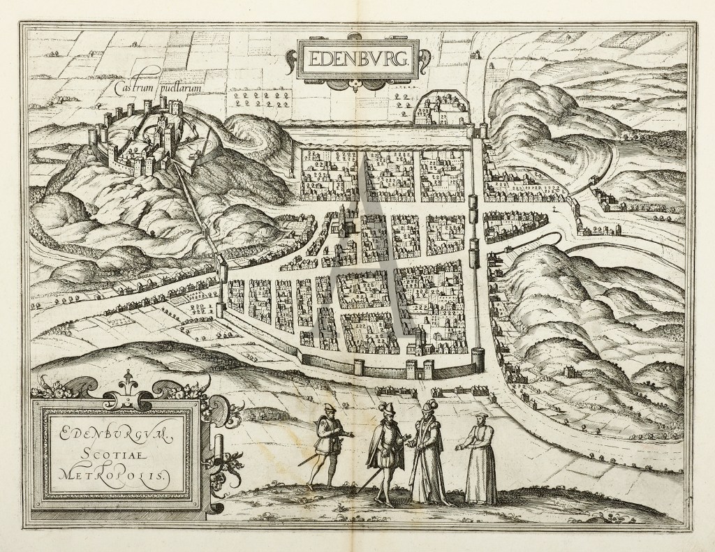 Edenburg. Edenburgum, Scotiae Metropolis. - Antique Print Map Room
