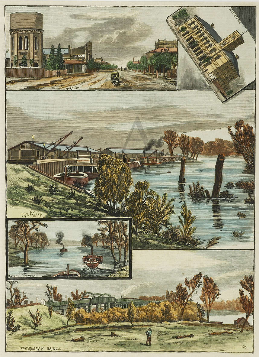 In and around Echuca, Victoria. - Antique Print Map Room