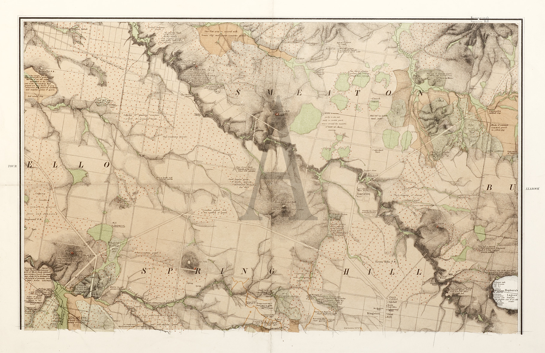 Creswick Gold Field. - Antique Print Map Room