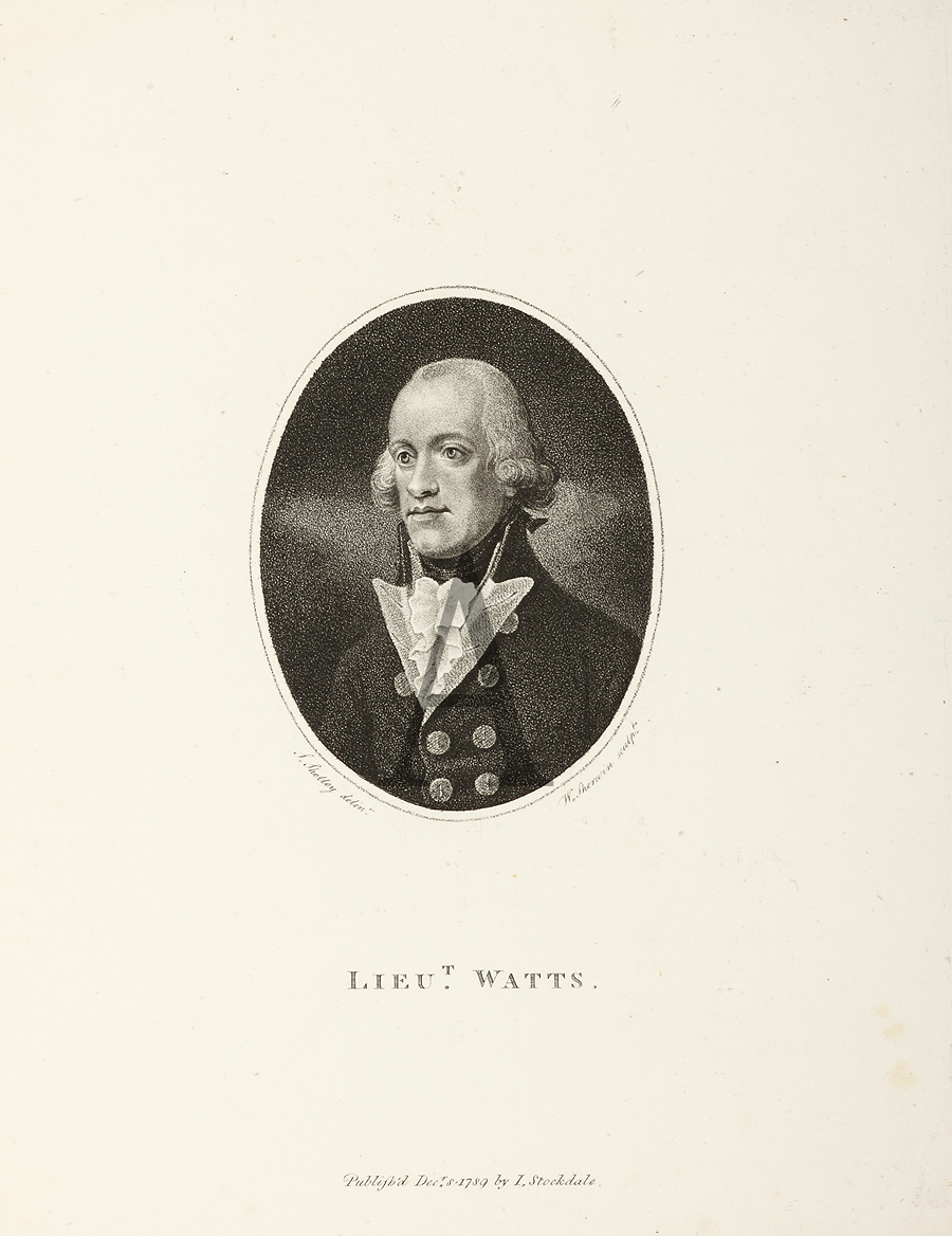 Lieutenant Watts - Antique Print Map Room