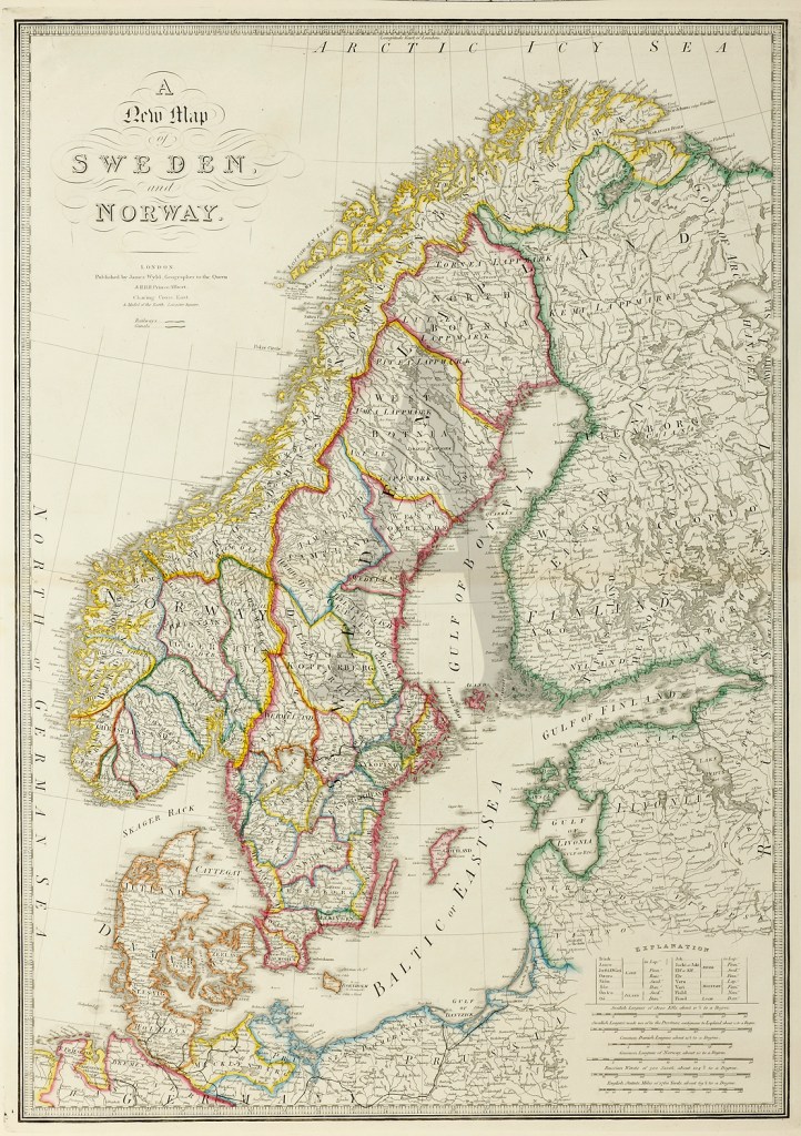 A New Map of Sweden and Norway. | Antique Print Map Room