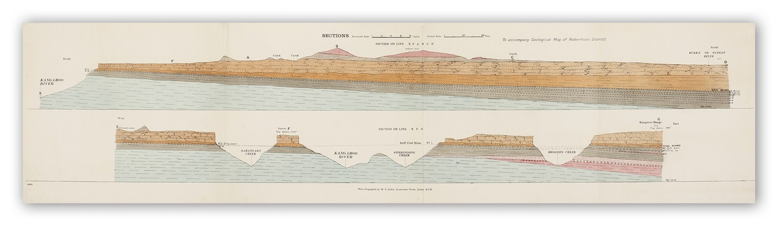 [Robertson] Geological Map of the Robertson District. | Antique Print ...