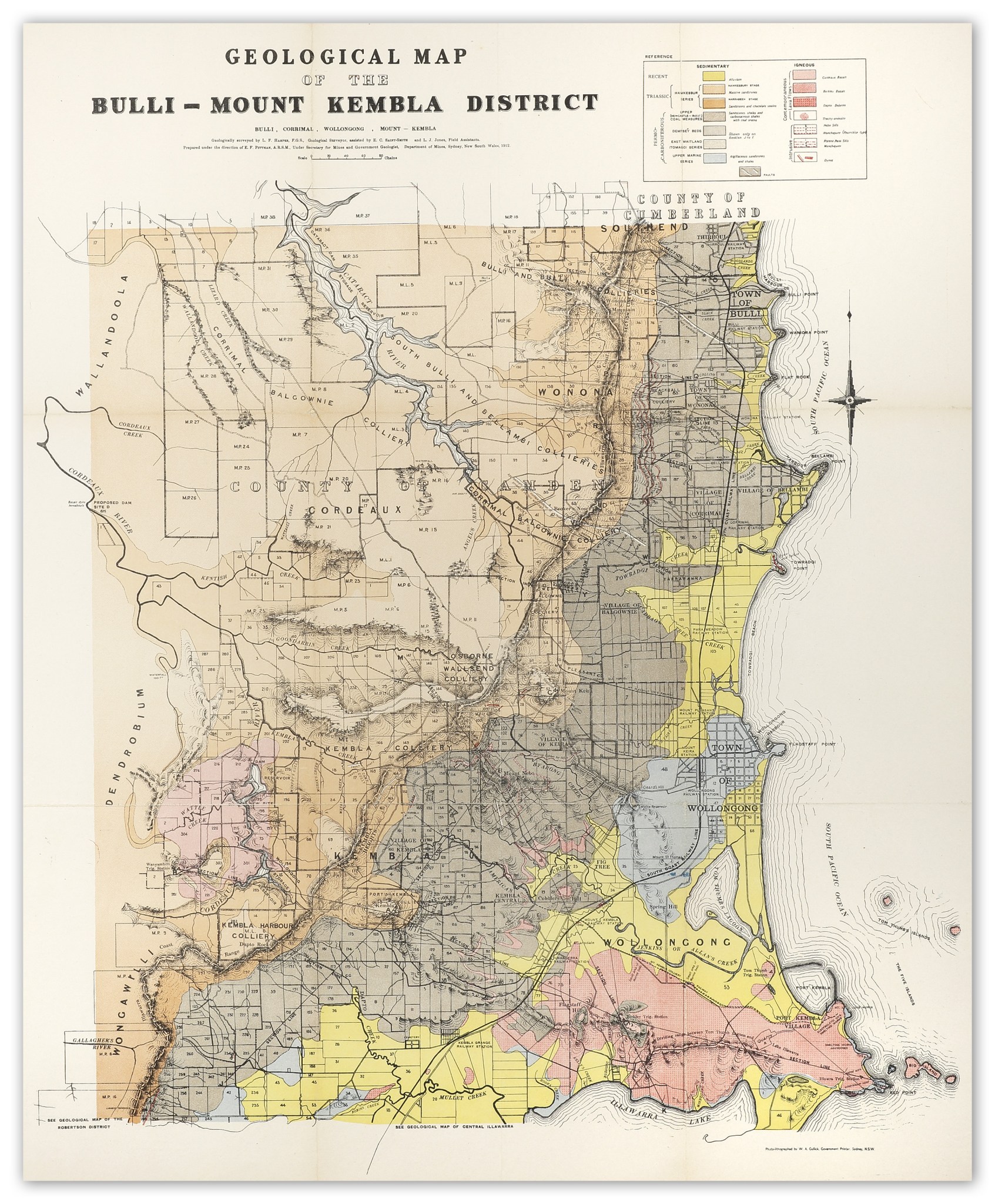 Geological Map of the Bulli -Mount Kembla District. Bulli, Corrimal ...