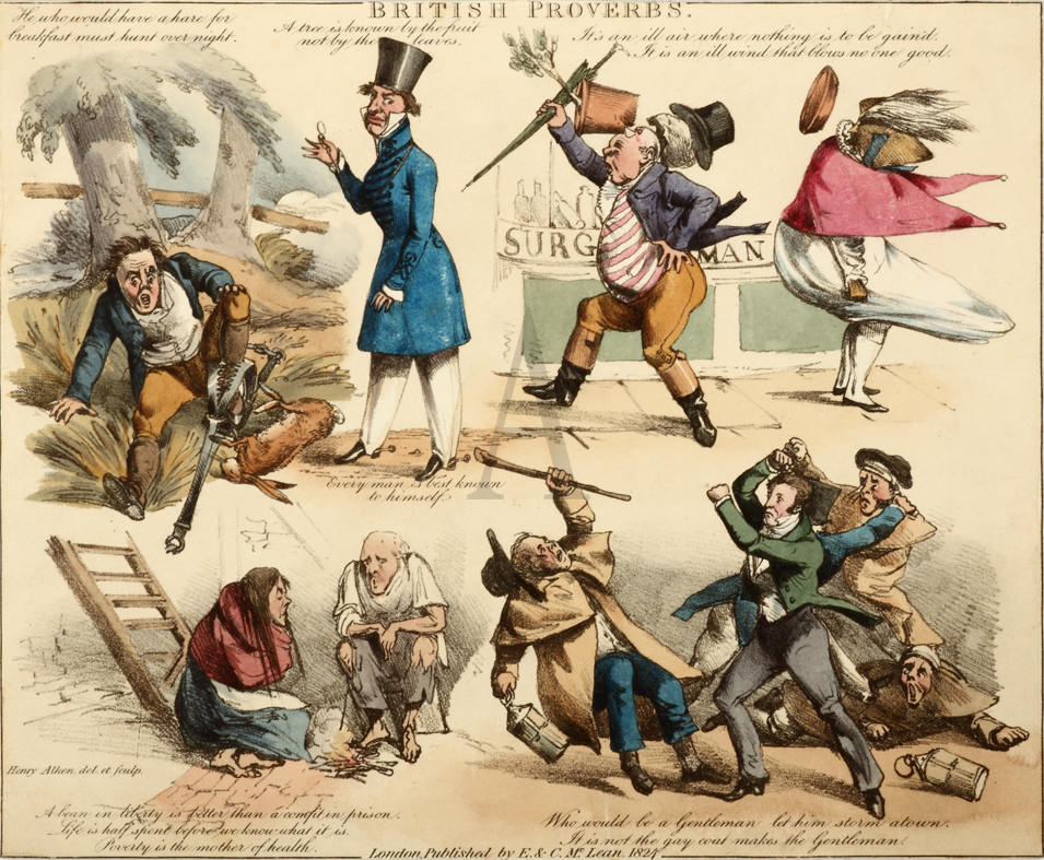 British Proverbs. - Antique Print Map Room