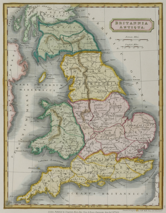 Britannia Antiqua. - Antique Print Map Room