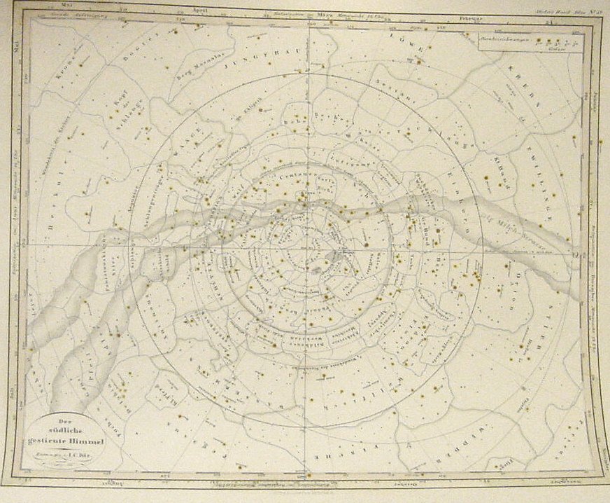 Der Sudliche Gestirnte Himmel (Cestial) - Antique Print Map Room