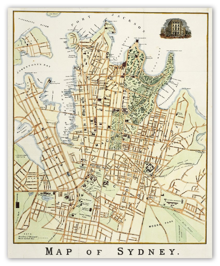 Map of Sydney. | Antique Print Map Room