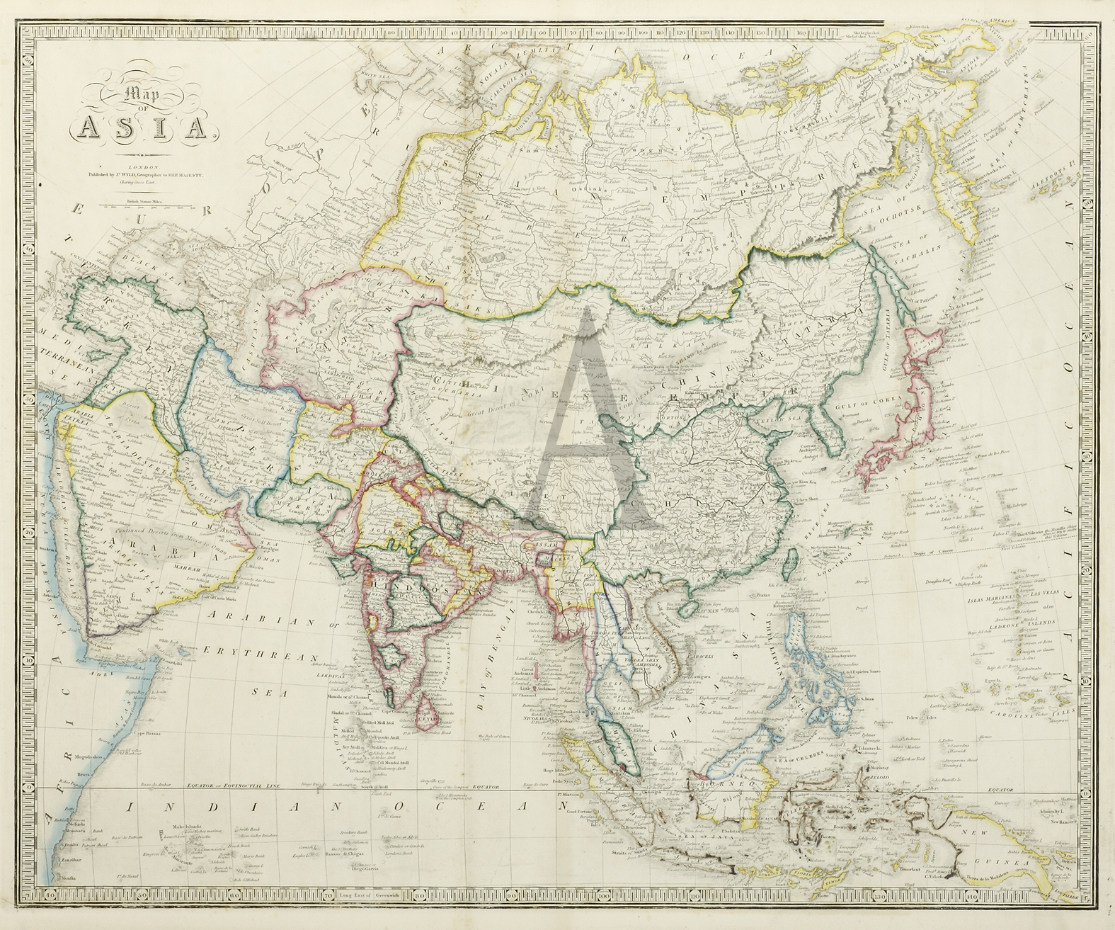 Map of Asia - Antique Print Map Room