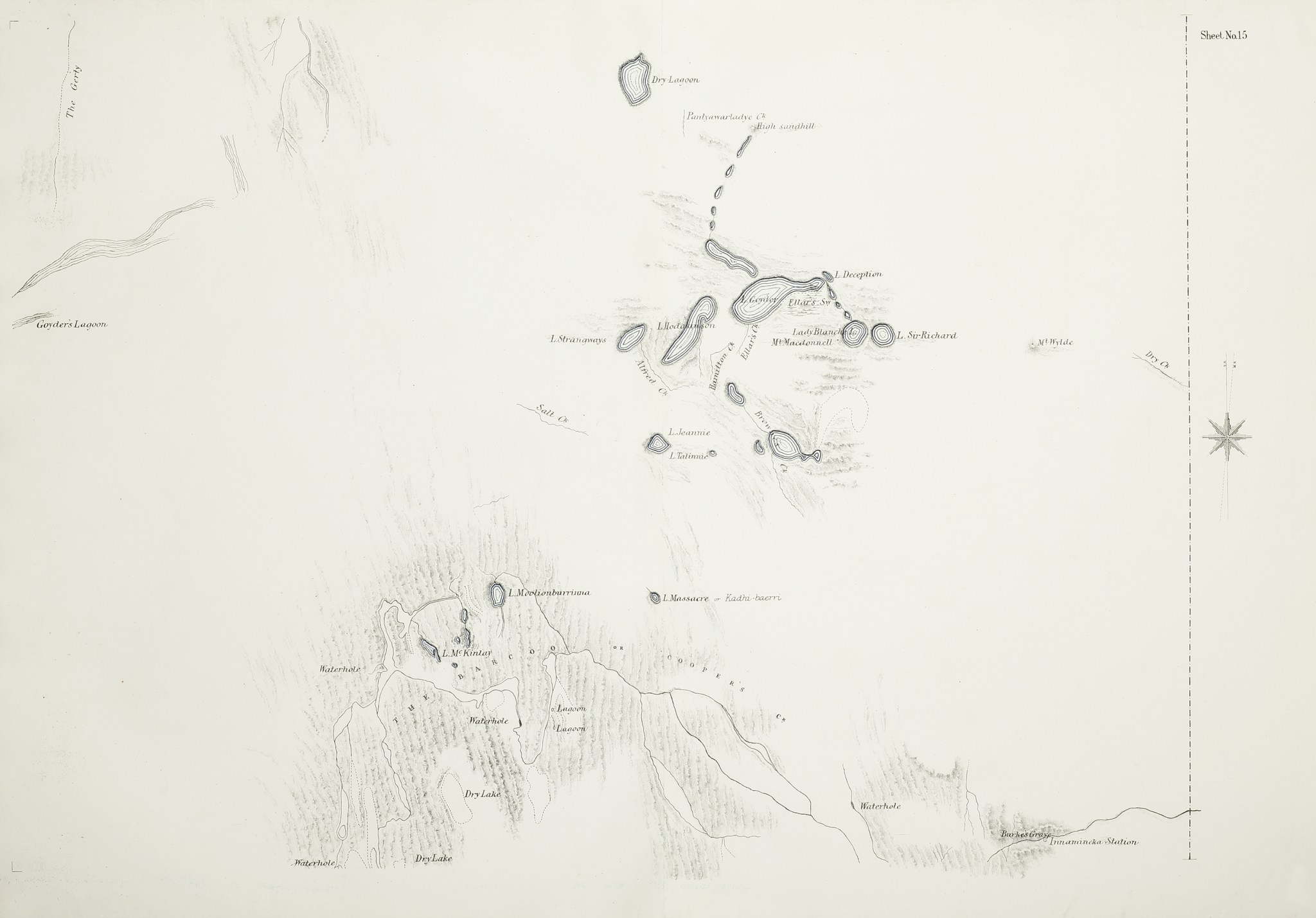 Sheet no. 15 [North /Lake McKinlay] - Antique Print Map Room
