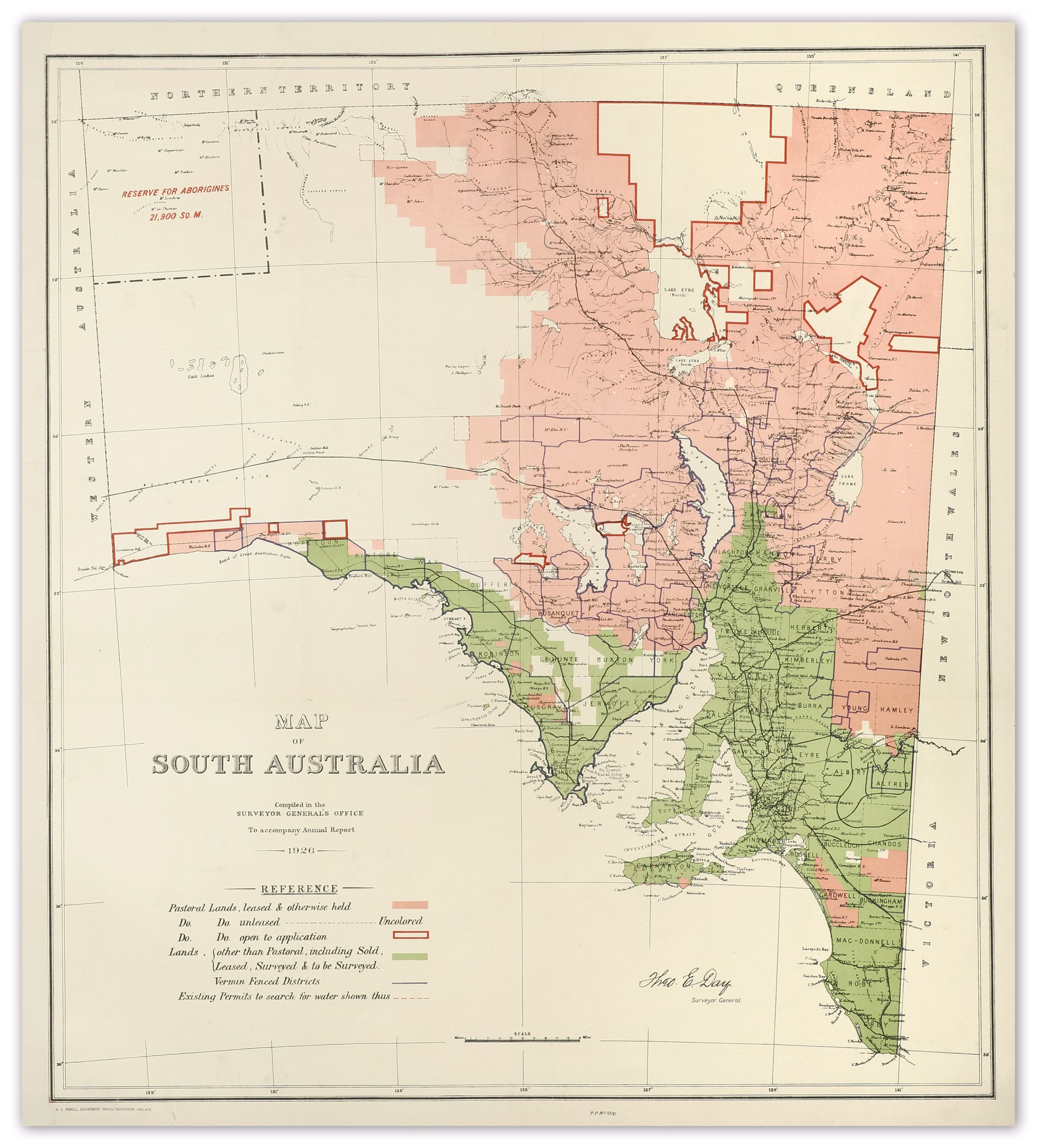 Map of South Australia - Antique Print Map Room