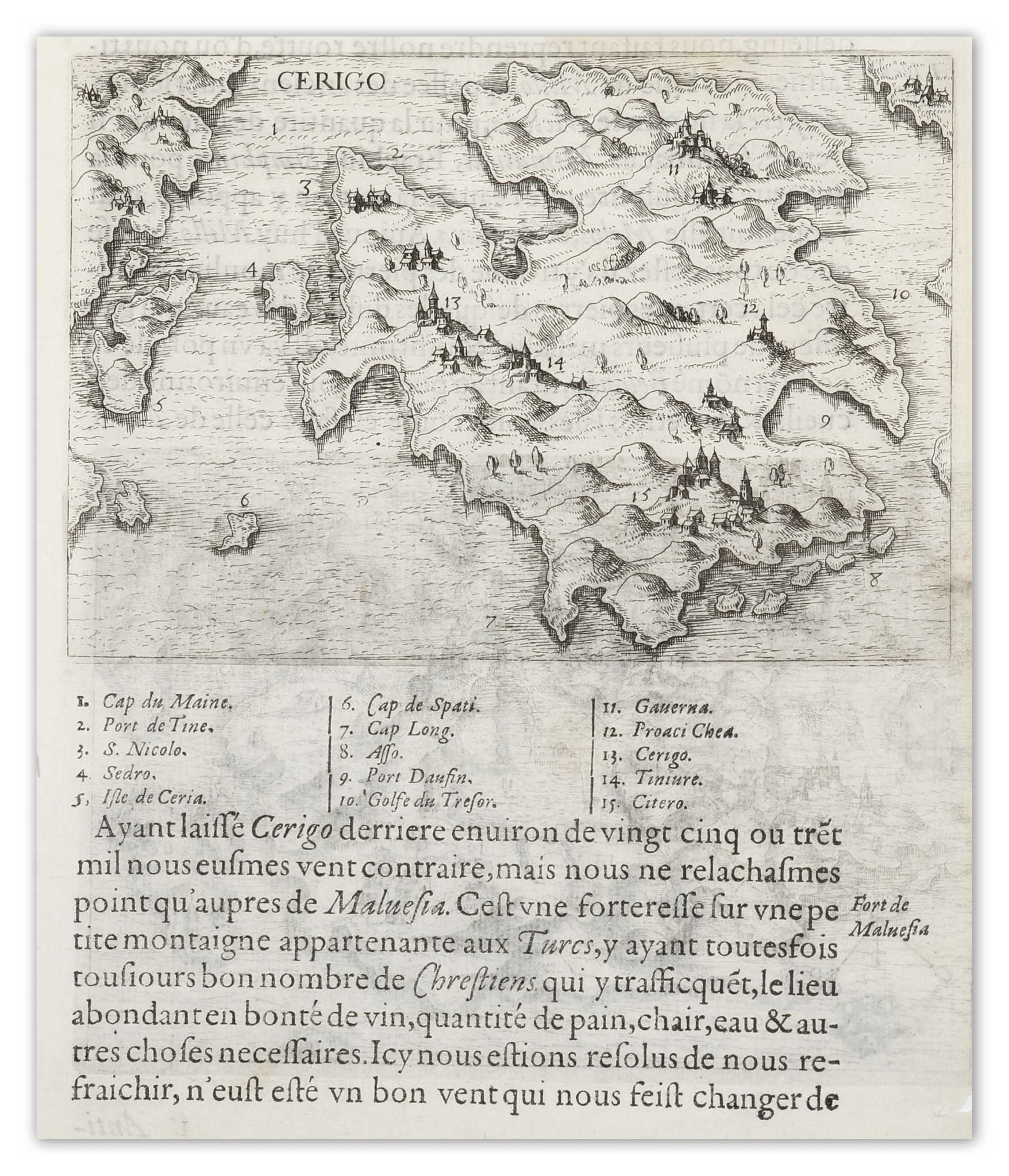 Cerigo. Milos - Antique Print Map Room